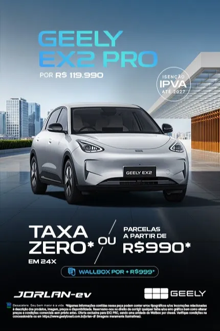 Geely Jorlan-ev DF: Concessionária Oficial Geely em Brasília